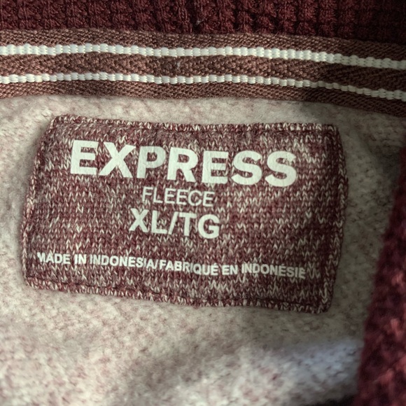 Express | Sweaters | Express Burgundy Zip Up Hoodie | Poshmark